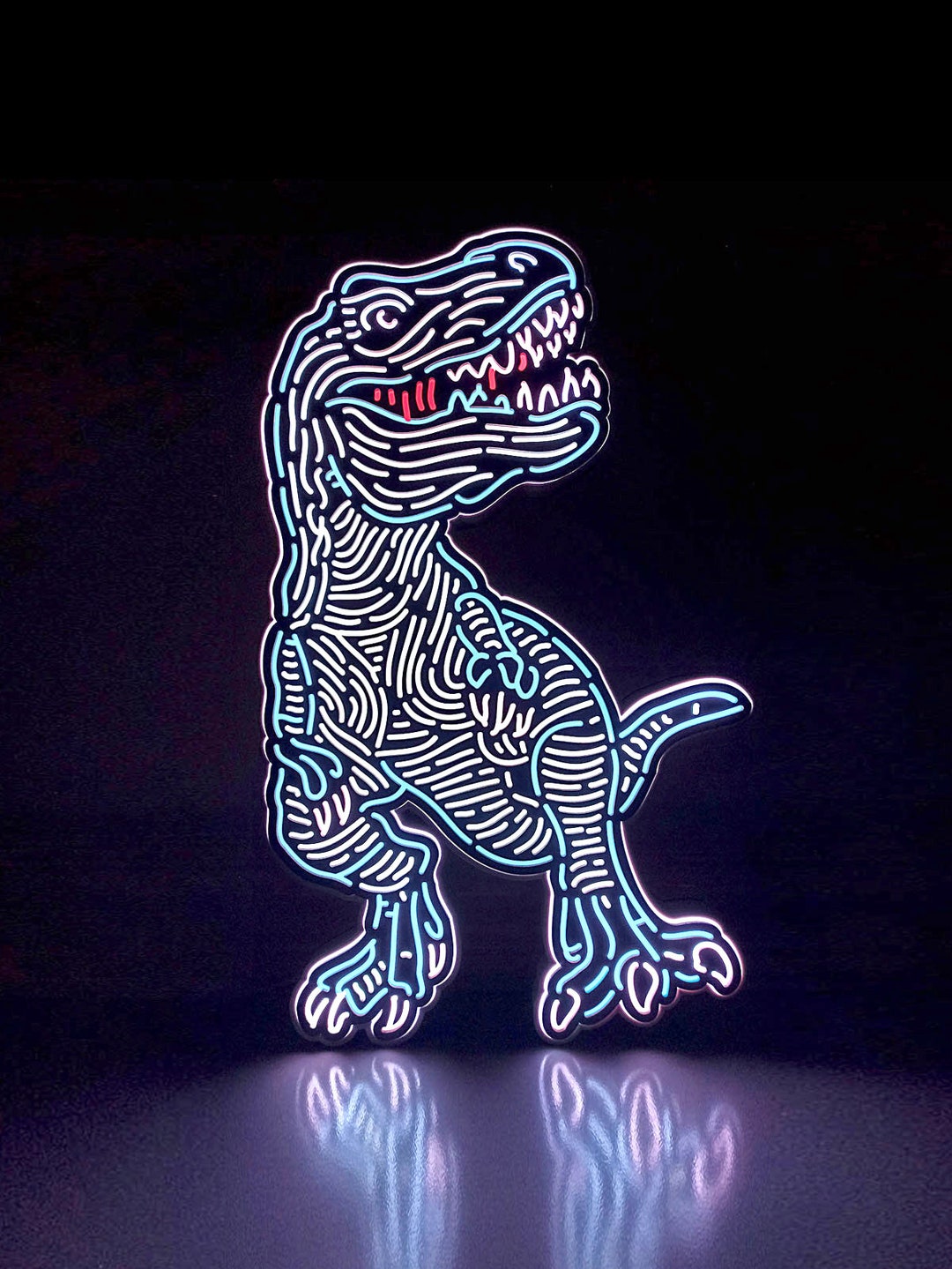 Dinosaur T-rex LED Light, Dinosaur Led Wall Art, Dinosaur T-rex ...