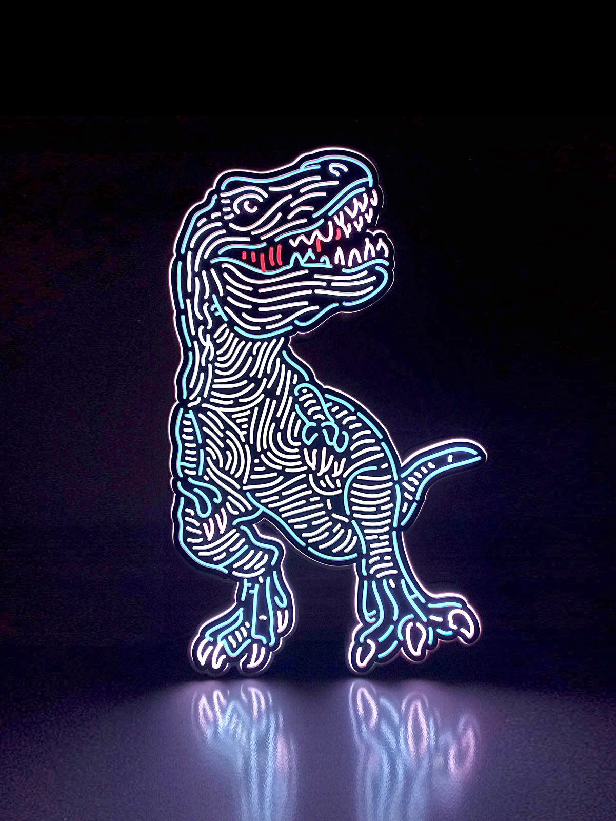 Dinosaur T-rex LED Light, Dinosaur Led Wall Art, Dinosaur T-rex ...