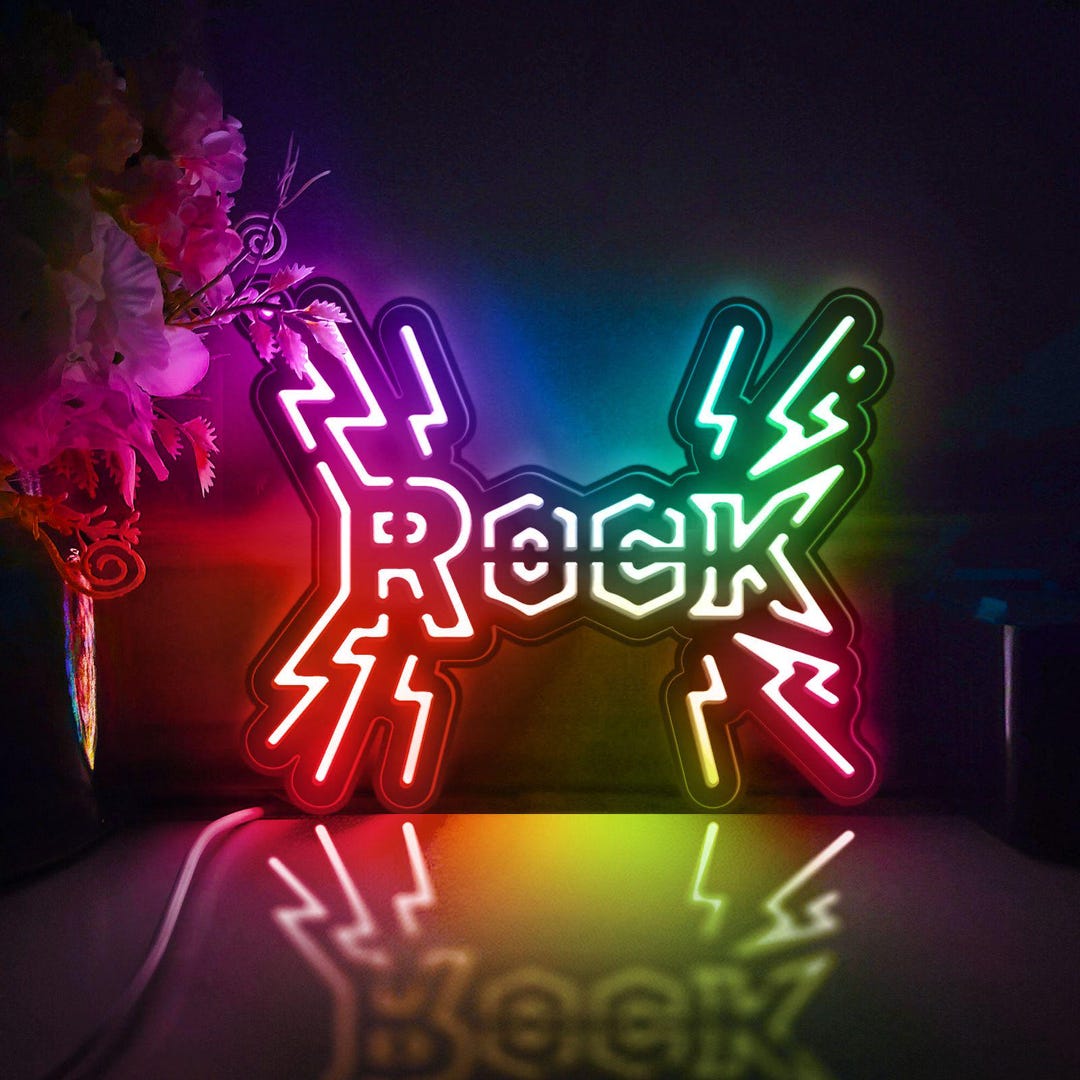 Rock Band Led Light Box, Music Wall Art Decor, Personalized Light Sign ...