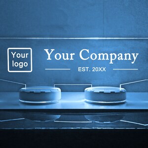 Custom LED Logo Sign, Dual Base Acrylic Lamp, Led Acrylic Sign, Acrylic ...