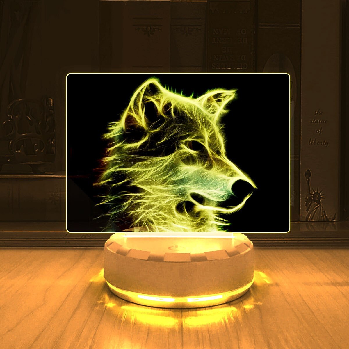 Animal Wolf LED Desk Lamp, Wolf Room Decor, Brightness Adjustable ...