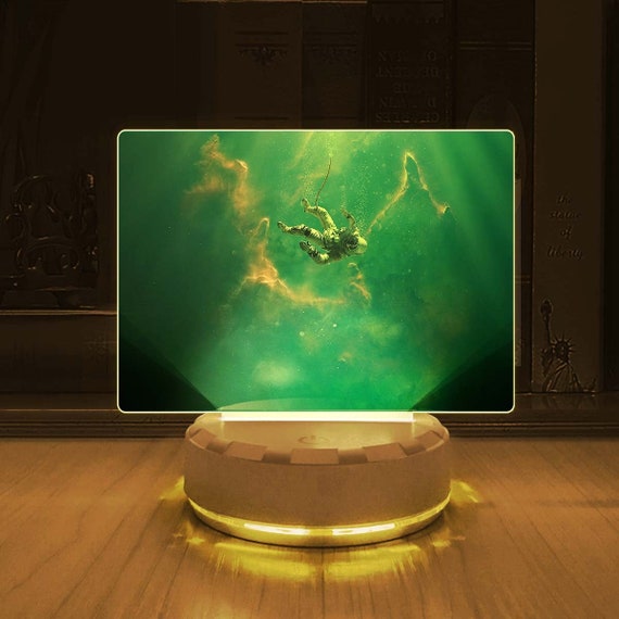 Sci Fi Drowning Astronaut LED Desk Lamp Brightness Adjustable - Etsy