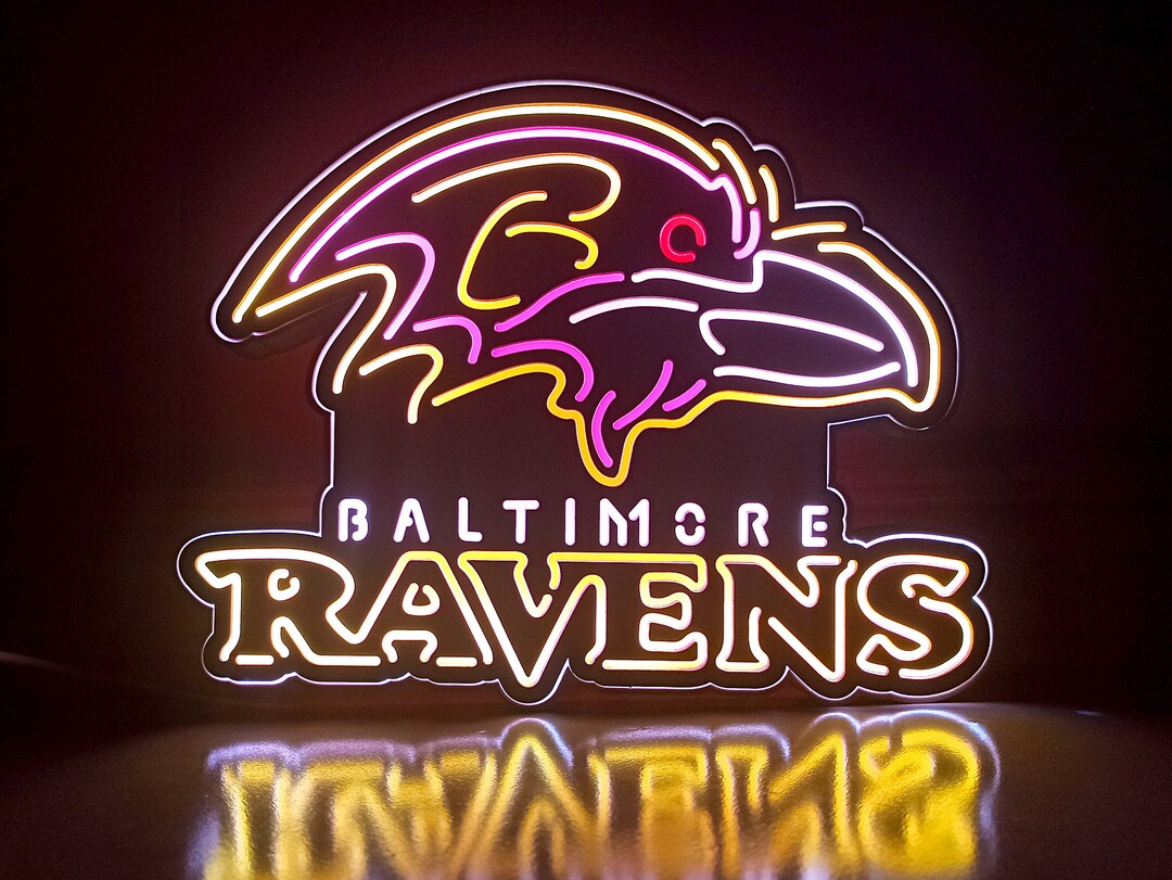Baltimore Ravens Football Logo Sign NFL Led Light Desktop Decorations ...