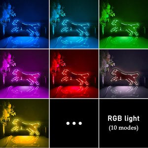 Jumping Golden Retriever Led Light Box, Golden Retriever Wall Art Decor ...