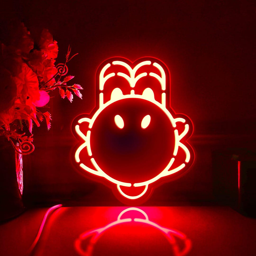 Yoshi Led Light Box, Dinosaur Wall Art Decor, Personalized Light Sign ...