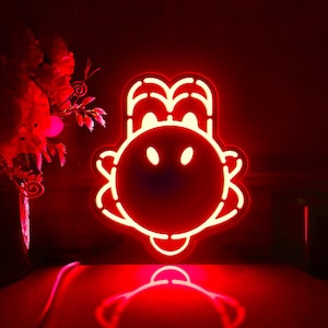 Yoshi Led Light Box, Dinosaur Wall Art Decor, Personalized Light Sign ...