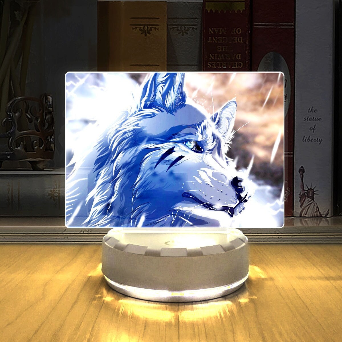 Animal Wolf LED Desk Lamp Wolf Lamp Room Decor Brightness - Etsy