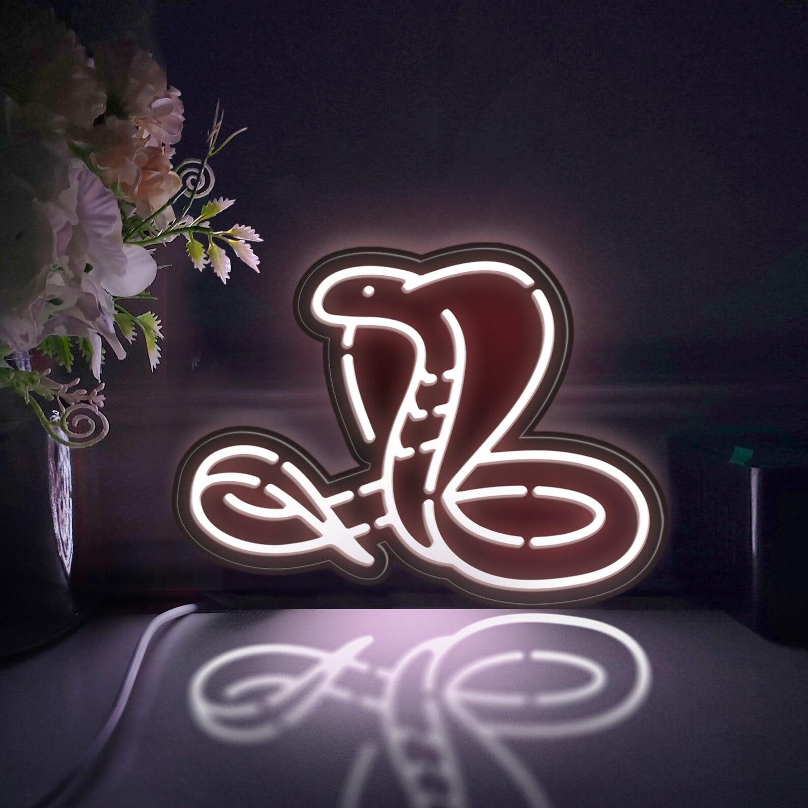 Cobra Led Light Box, Snake Wall Art Decor, Light Sign, Desktop ...