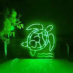 Turtle Led Light Box, Tortoise Wall Art Decor, Light Sign, Desktop ...