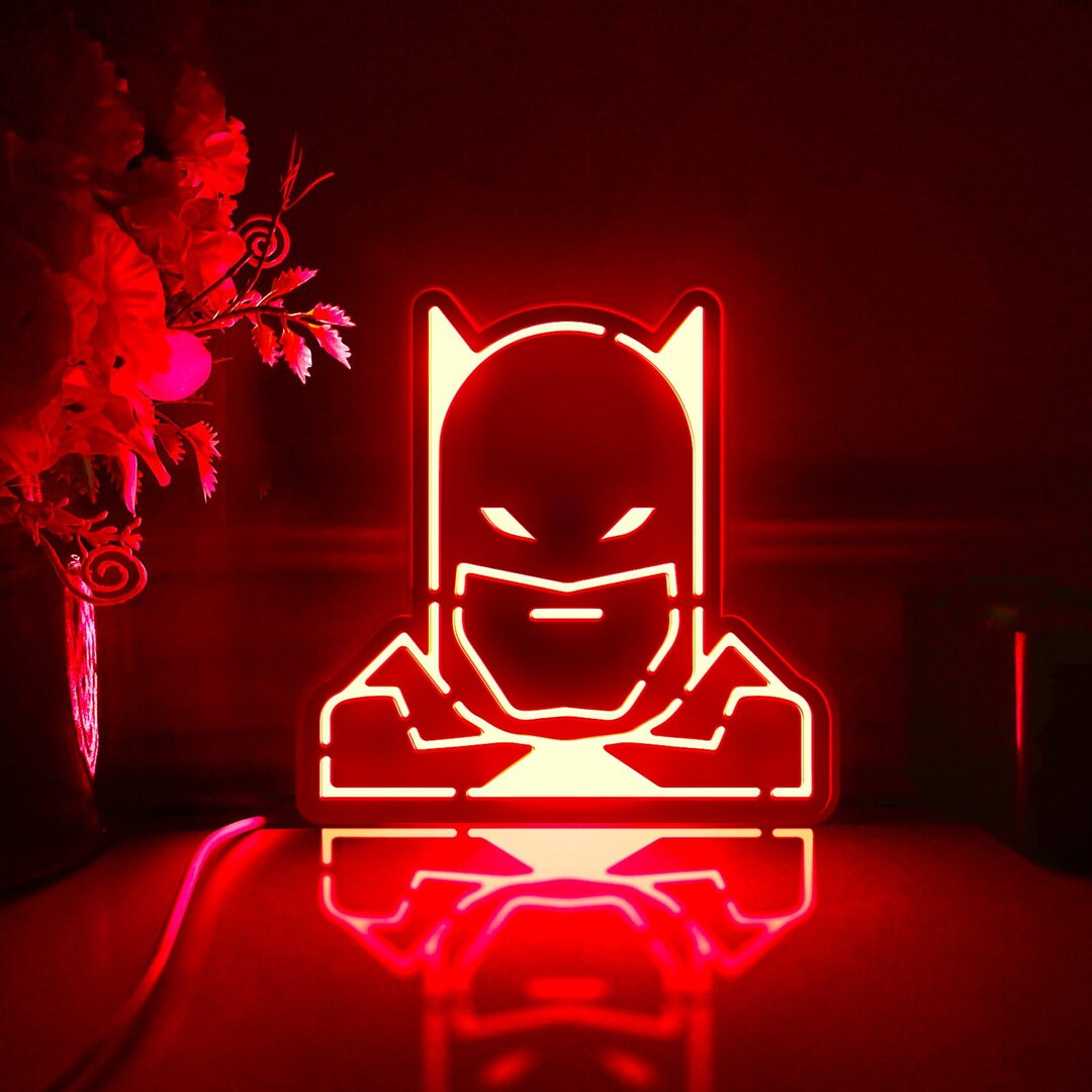 Batman Led Light Box, the Dark Knight Wall Art Decor, Light Sign ...