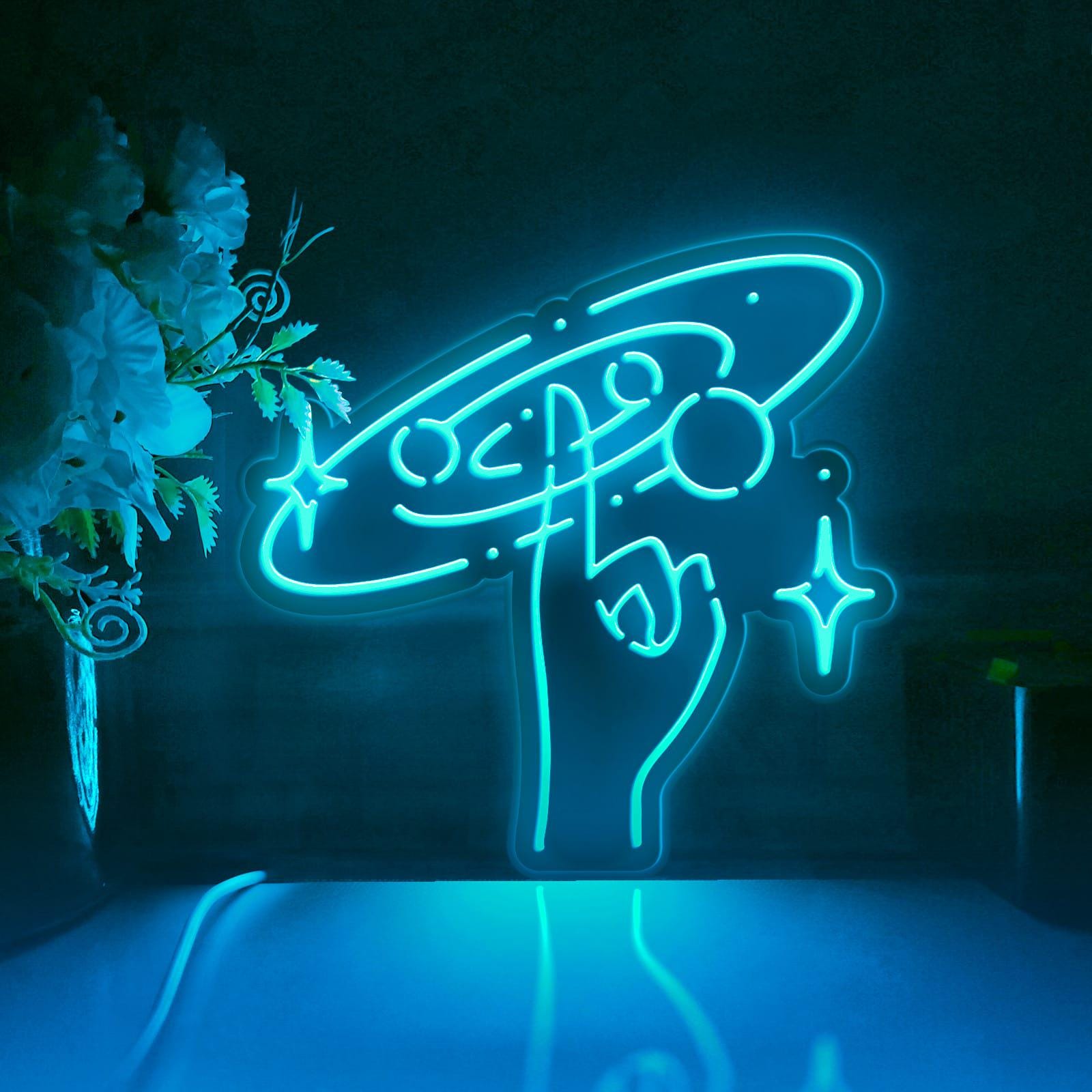 Finger Space Led Light Box, Universe Galaxy Wall Art Decor, Light Sign ...