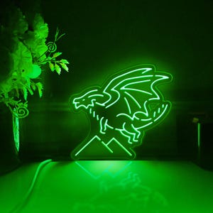 Dragon Led Light Box, Flying Dragon Wall Art Decor, Personalized Light ...