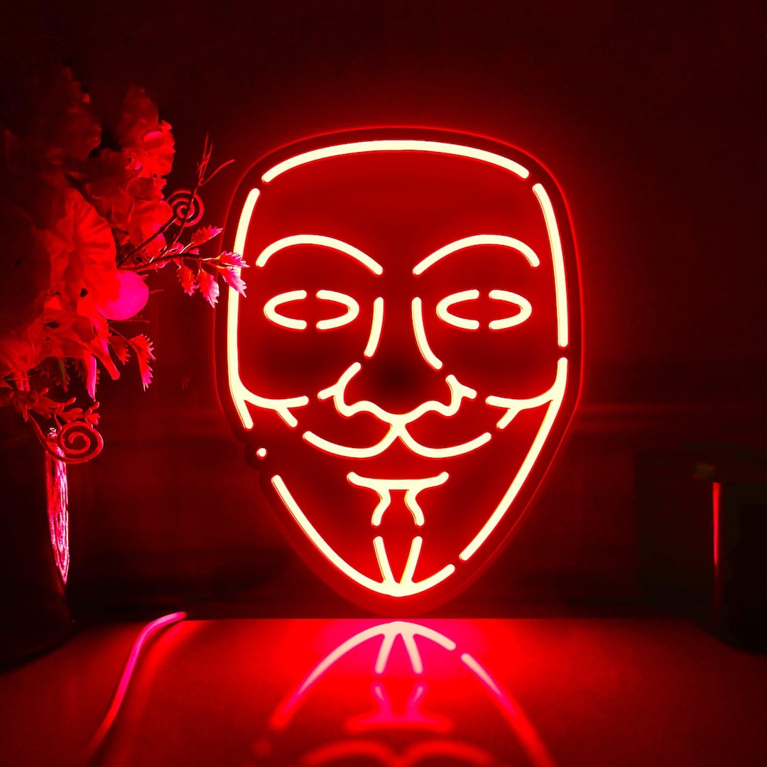 Masked Man Led Light Box, Masked Man Wall Art Decor, Personalized Light ...