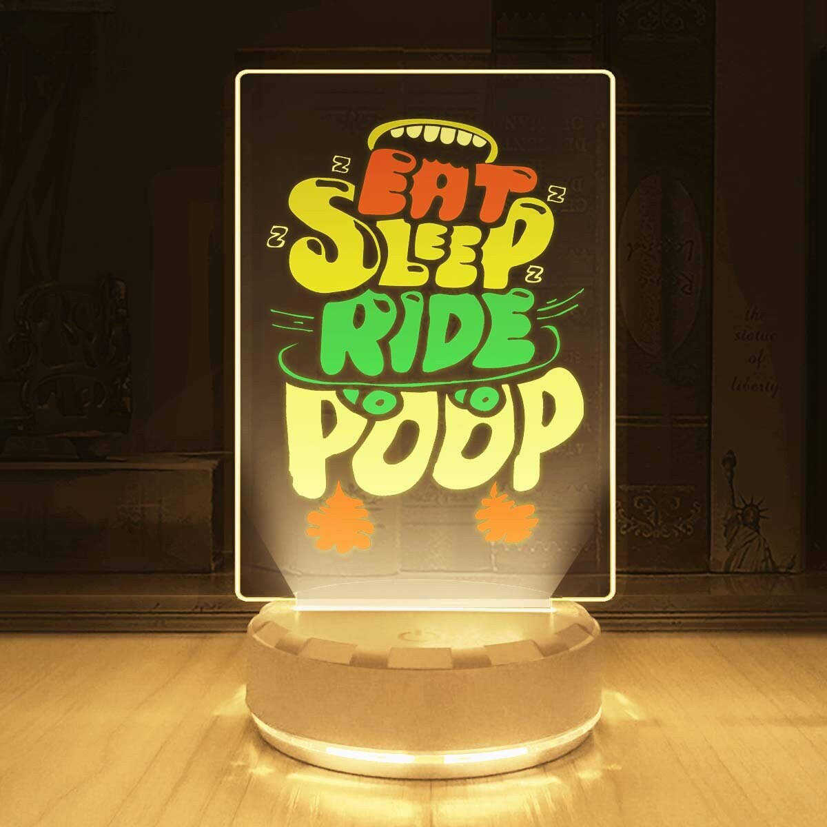 Poop Emoji Night Light, LED Night Lamp, With Remote Control, 16 Color ...