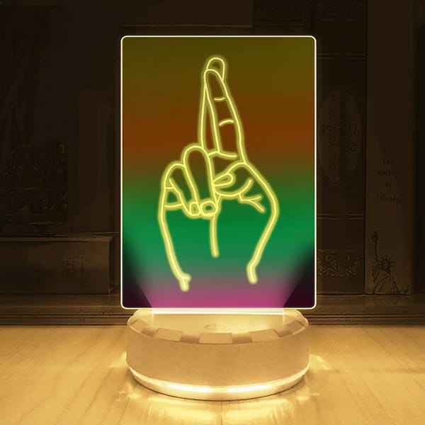 Middle Finger Led Lamp - Etsy Canada