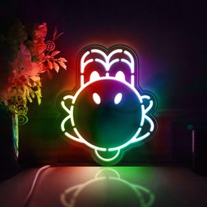 Yoshi Led Light Box, Dinosaur Wall Art Decor, Personalized Light Sign ...