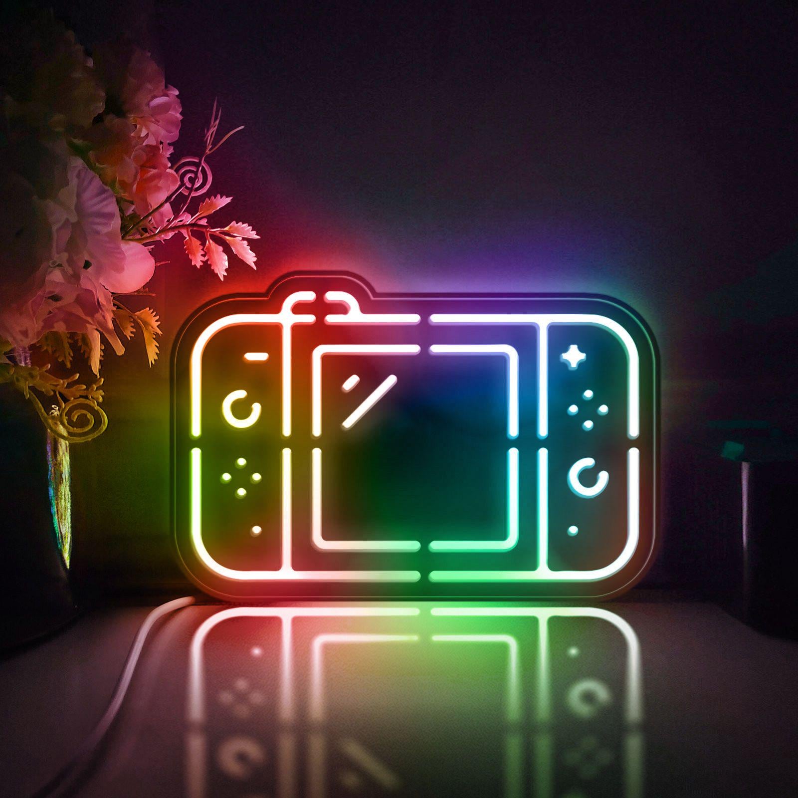Game Console Led Light Box, Game Controller Wall Art Decor, Light Sign ...