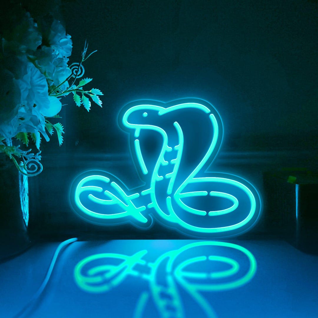 Cobra Led Light Box, Snake Wall Art Decor, Light Sign, Desktop ...