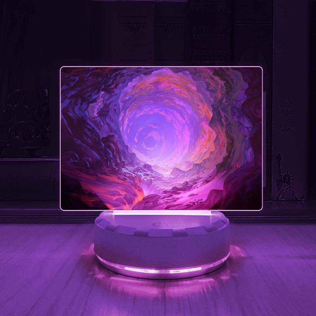 Sci Fi Portal LED Desk Lamp, Mountain Landscape, Brightness Adjustable ...