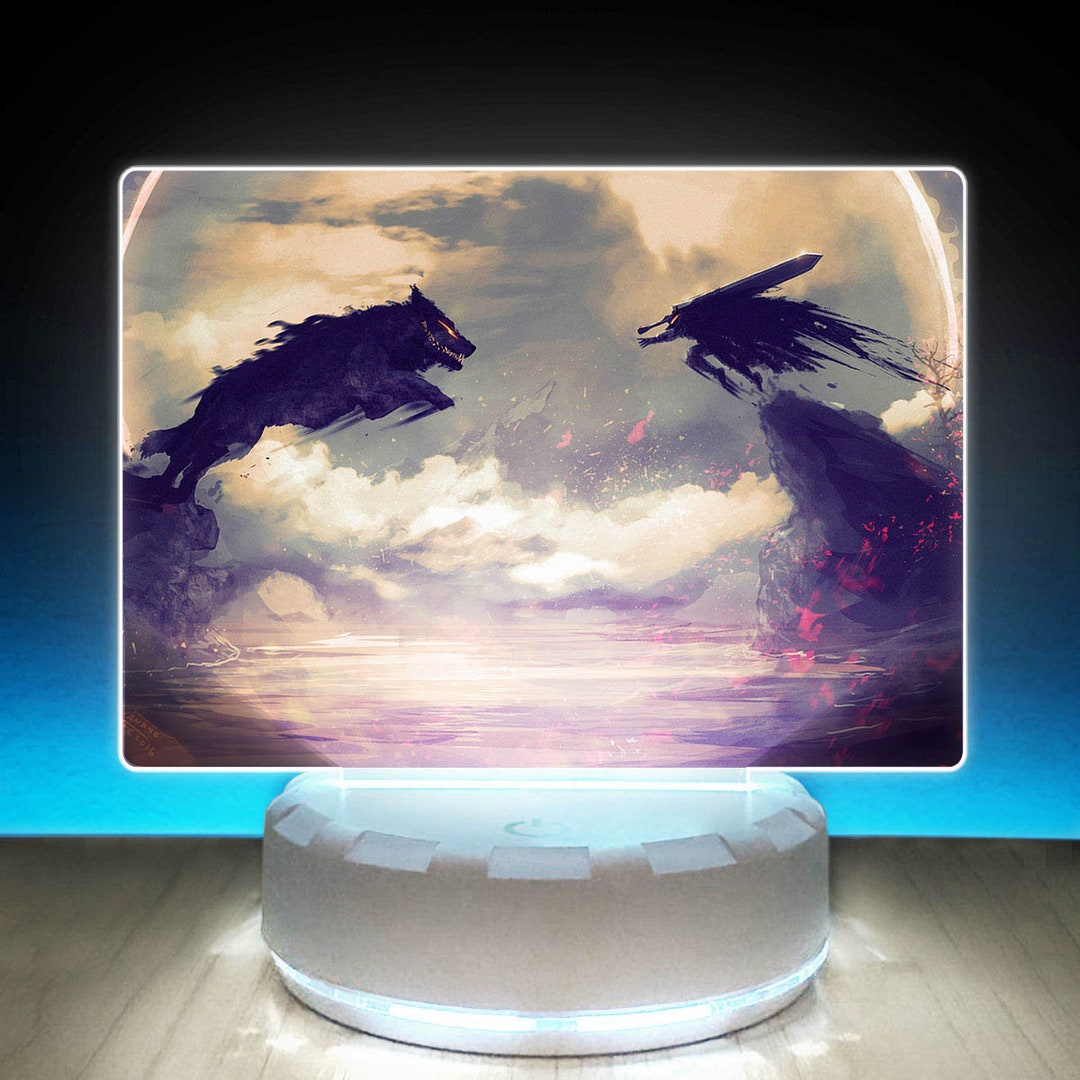 Anime Berserk Guts Wolf LED Desk Lamp, Room Decor, Brightness ...