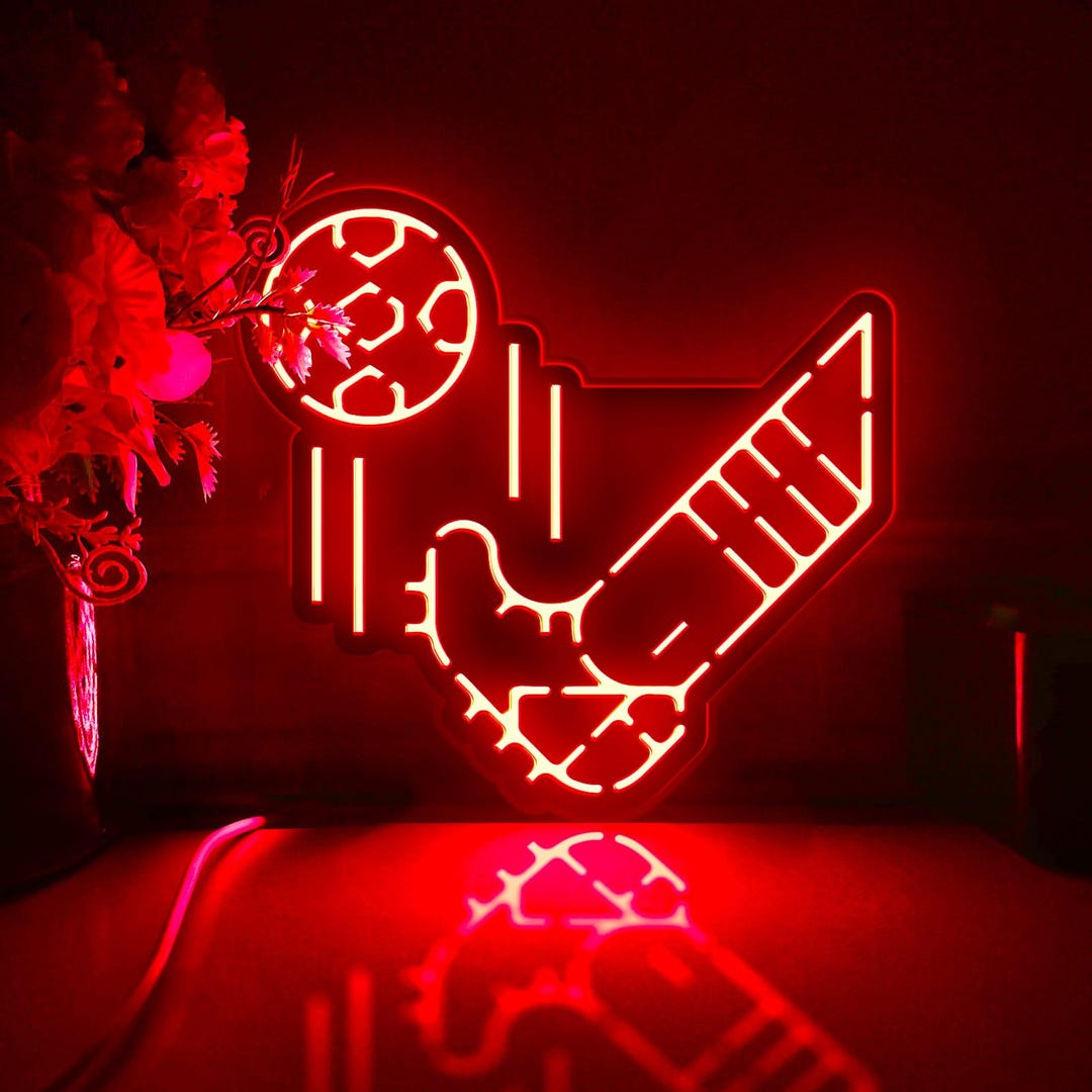 Playing Football Led Light Box, Football Player Wall Art Decor, Light ...