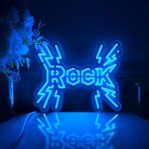 Rock Band Led Light Box, Music Wall Art Decor, Personalized Light Sign ...