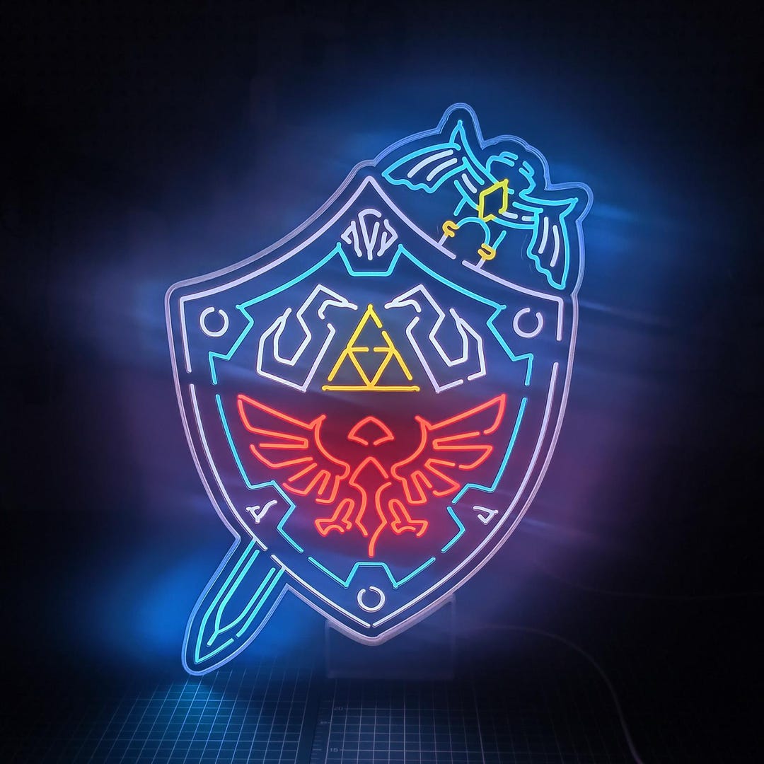 Master Sword Hylian Shield Led Light, Master Sword Hylian Shield Decor ...