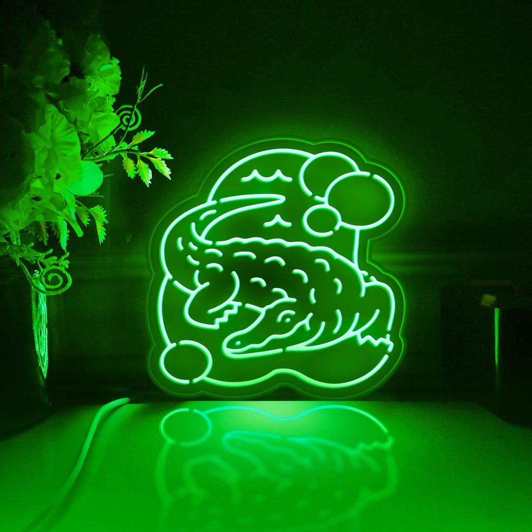 Alligator Crocodile Led Light Box, Wild Animal Wall Art Decor, Light ...