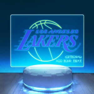Los Angeles Lakers Logo LED Desk Lamp, Room Decor, Brightness ...