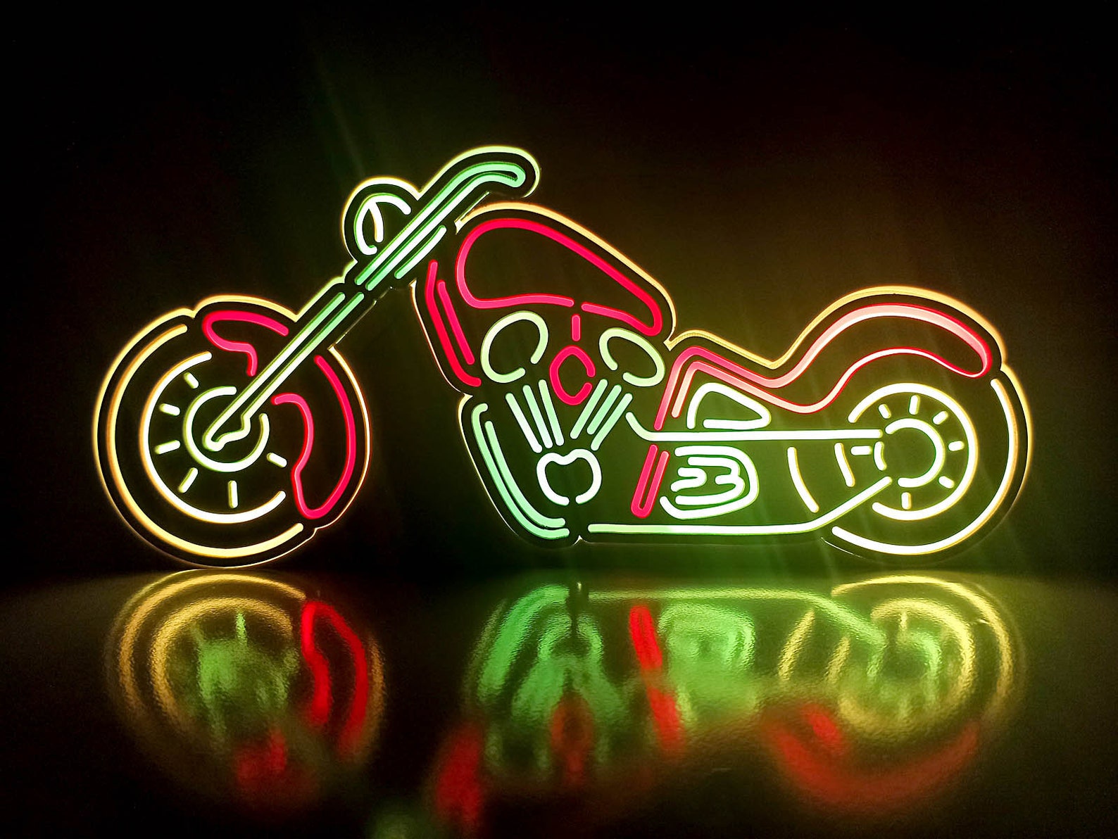 Garage Motorcycle LED Sign, Motorbike Led Light Sign, Motorcycle ...