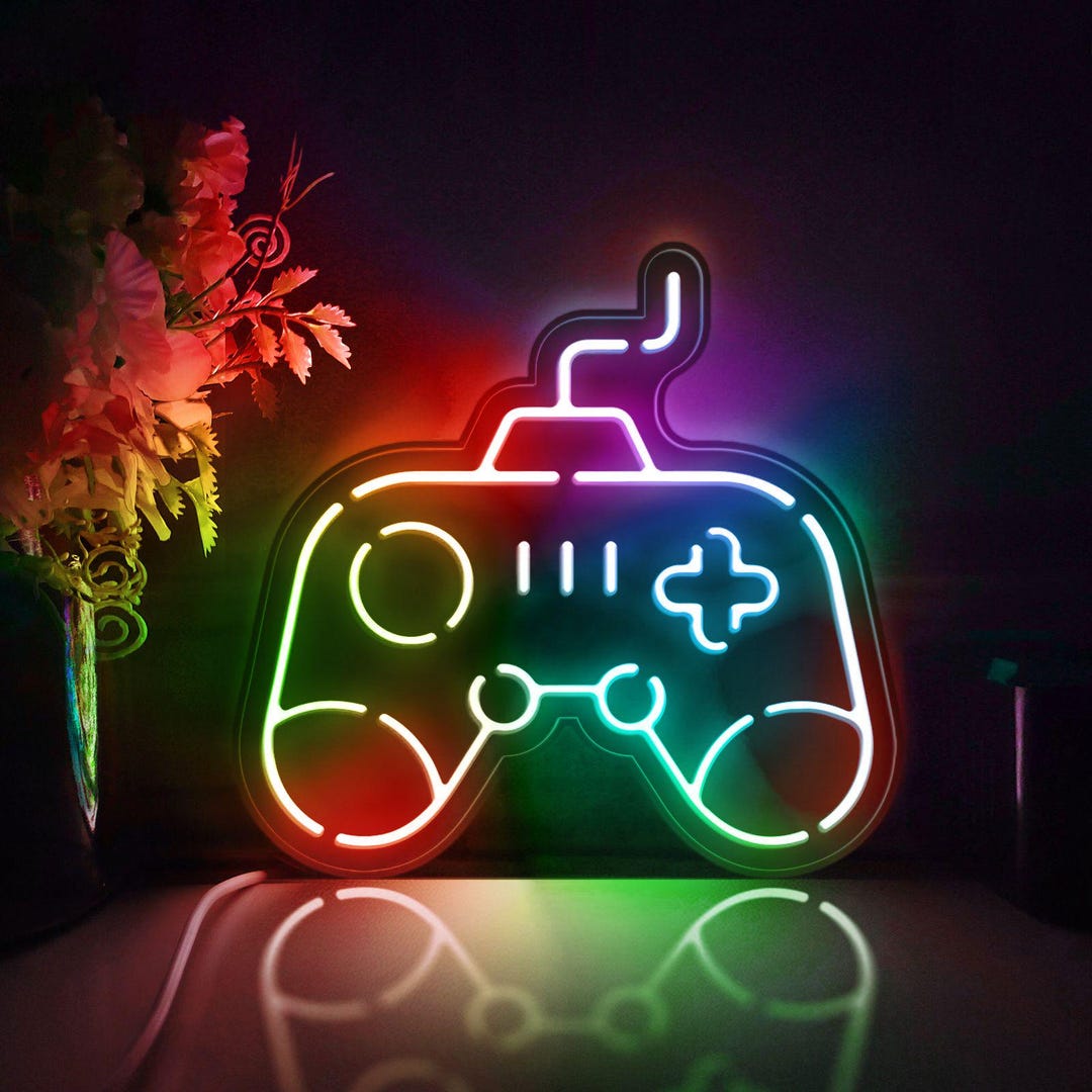 Game Controller Led Light Box, Gamer Wall Art Decor, Personalized Light ...