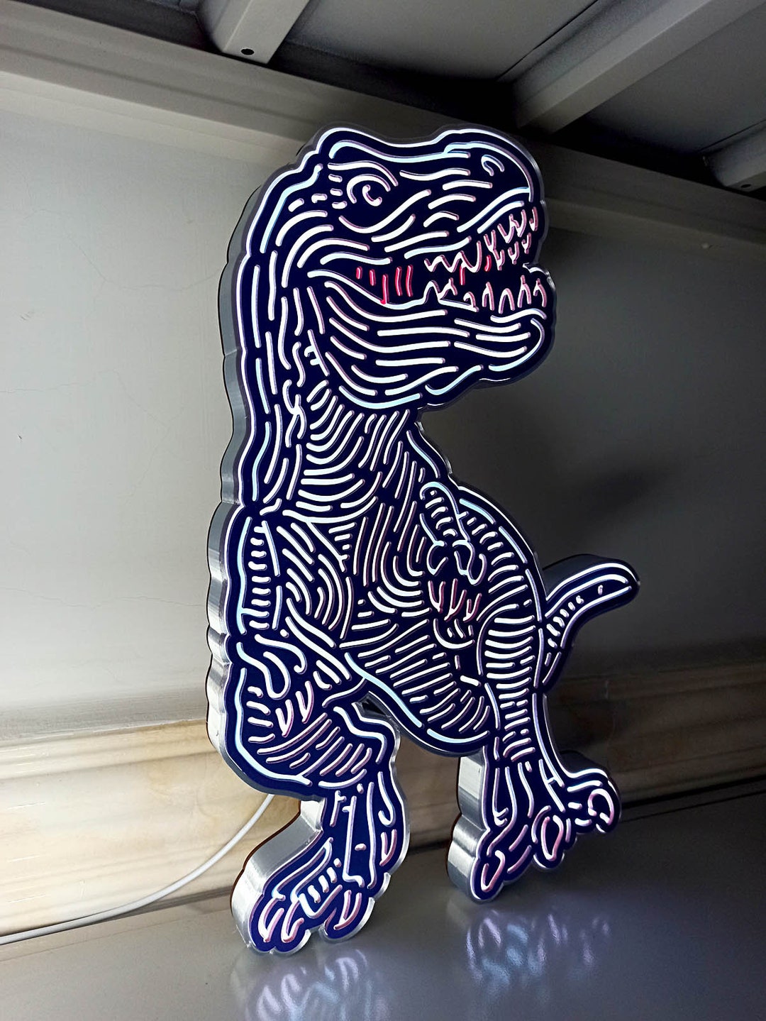 Dinosaur T-rex LED Light, Dinosaur Led Wall Art, Dinosaur T-rex ...