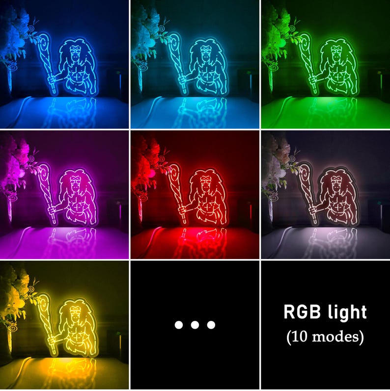 Greek Mythology Hercules Led Light Box, Wall Art Decor, Light Sign ...