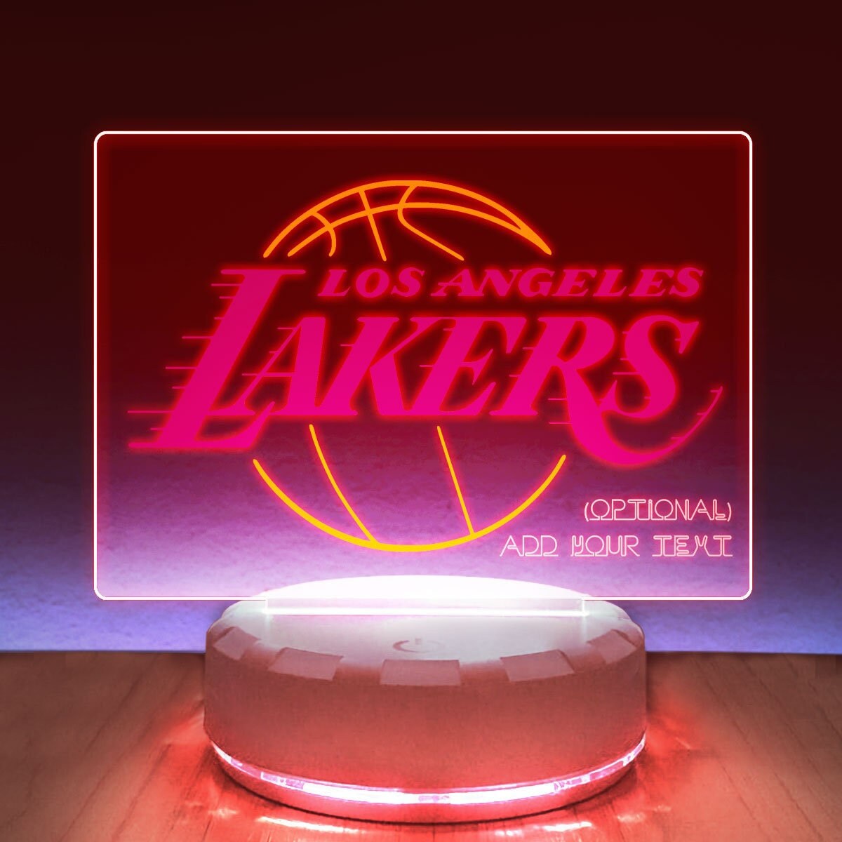 Los Angeles Lakers Logo LED Desk Lamp Room Decor Brightness - Etsy