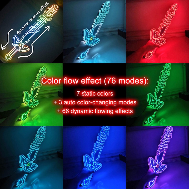 Legend of Zelda Master Sword LED Light, Master Sword Decoration, Master ...