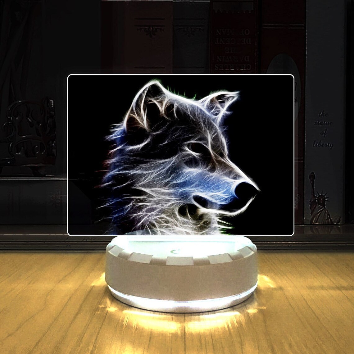 Animal Wolf LED Desk Lamp, Wolf Room Decor, Brightness Adjustable ...