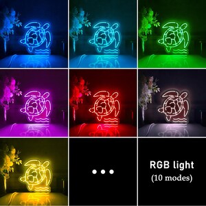 Turtle Led Light Box, Tortoise Wall Art Decor, Light Sign, Desktop ...