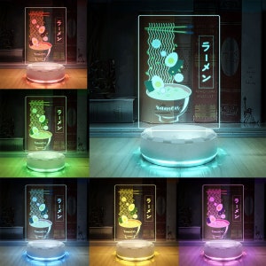 Ramen Japanese Noodle Bowl Sign, LED Desk Lamp, Shop Display, Home ...
