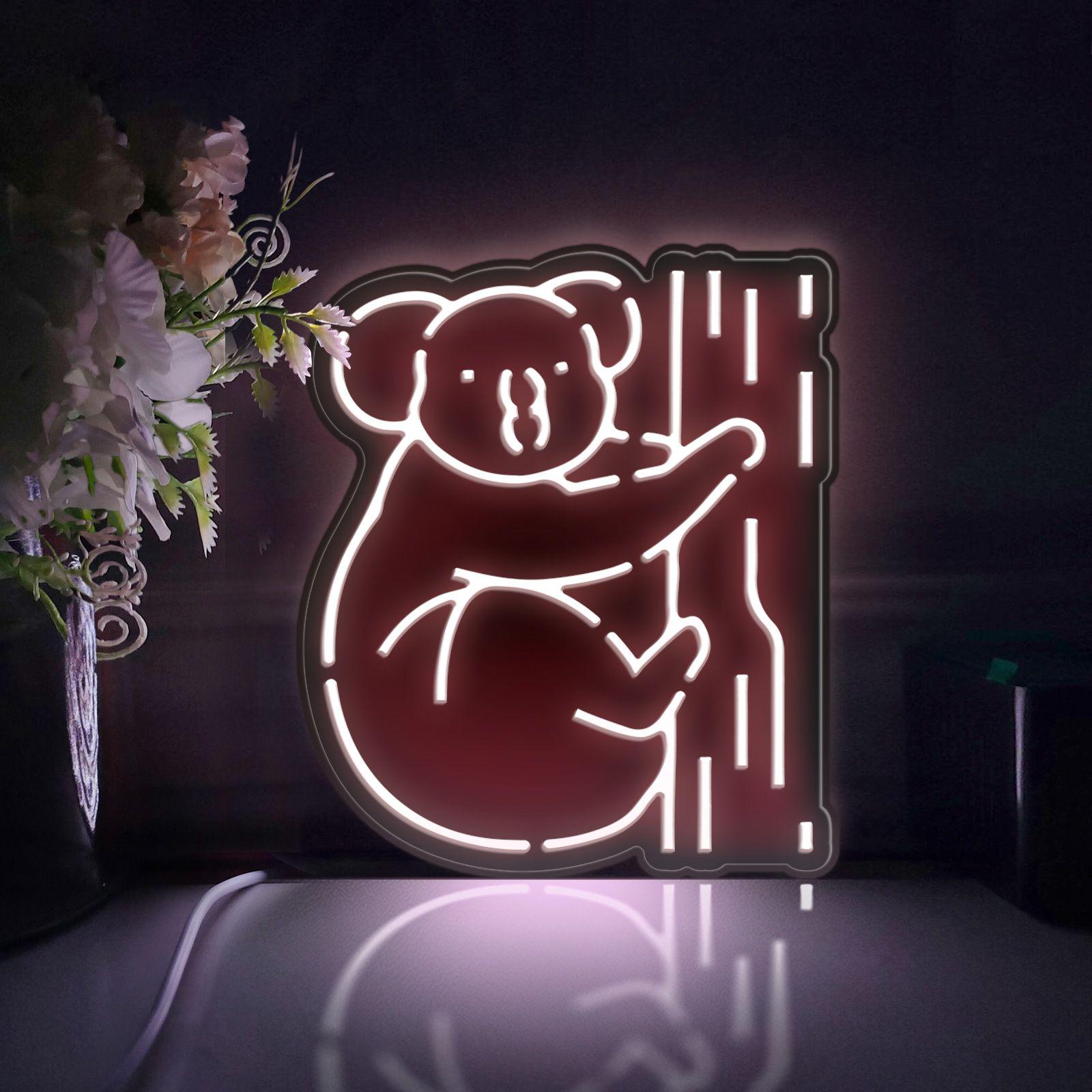 Australian Animal Koala Led Light Box, Koala Wall Art Decor, Light Sign ...