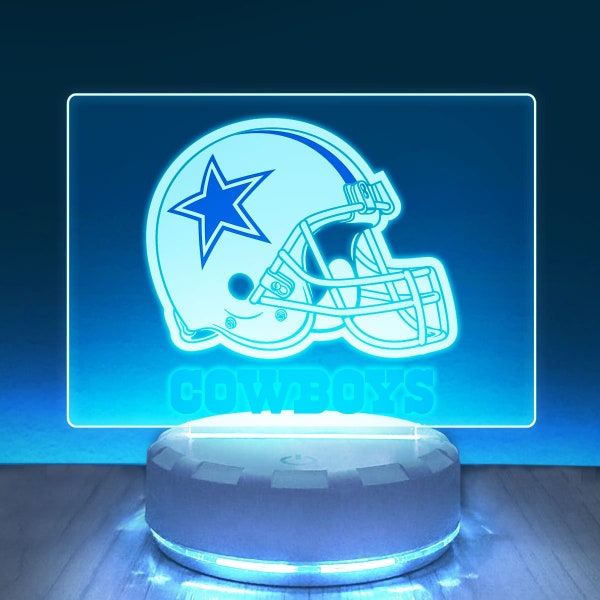 Dallas Cowboys Football Helmet Lamp - Etsy