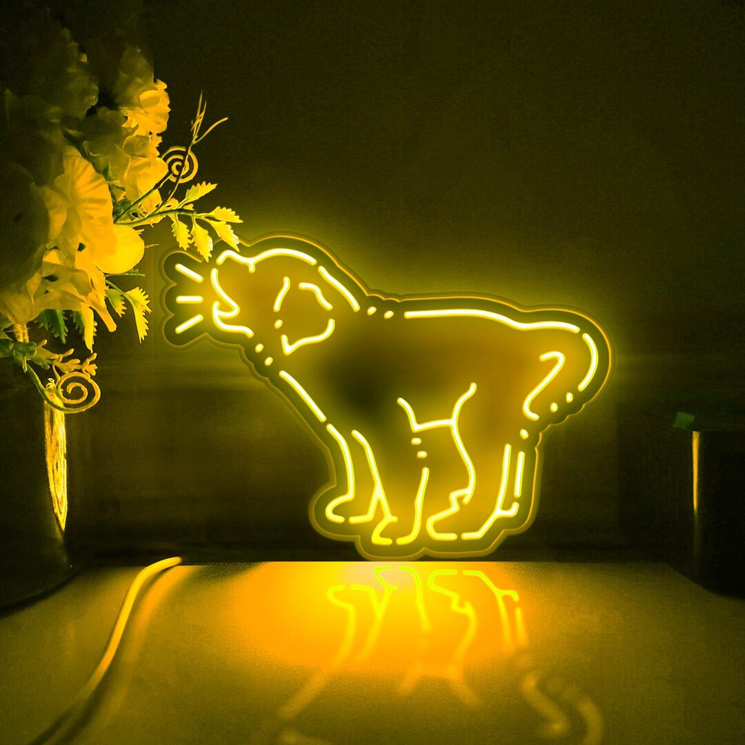 Barking Golden Retriever Led Light Box, Pet Dog Wall Art Decor, Light ...