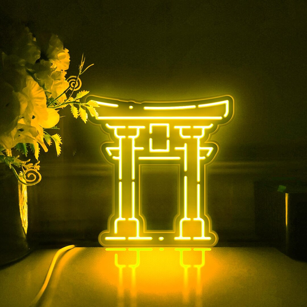 Japanese Architecture Torii Led Light Box, Japanese Shrine Torii Wall ...