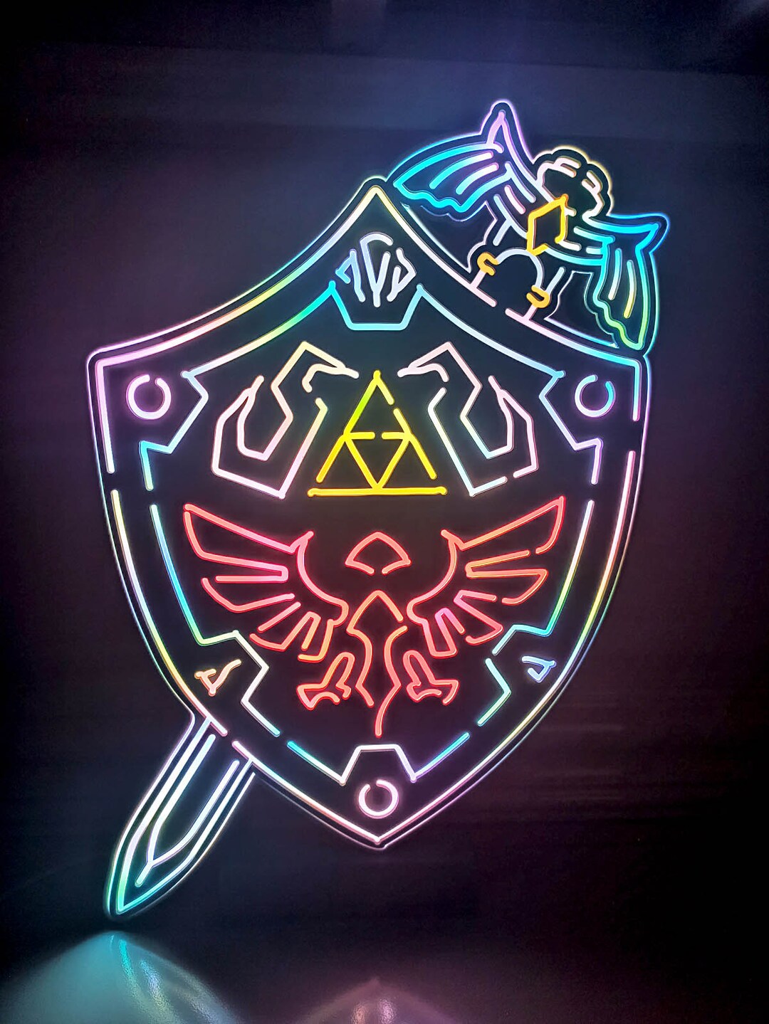 Master Sword Hylian Shield Led Light, Master Sword Hylian Shield Decor ...