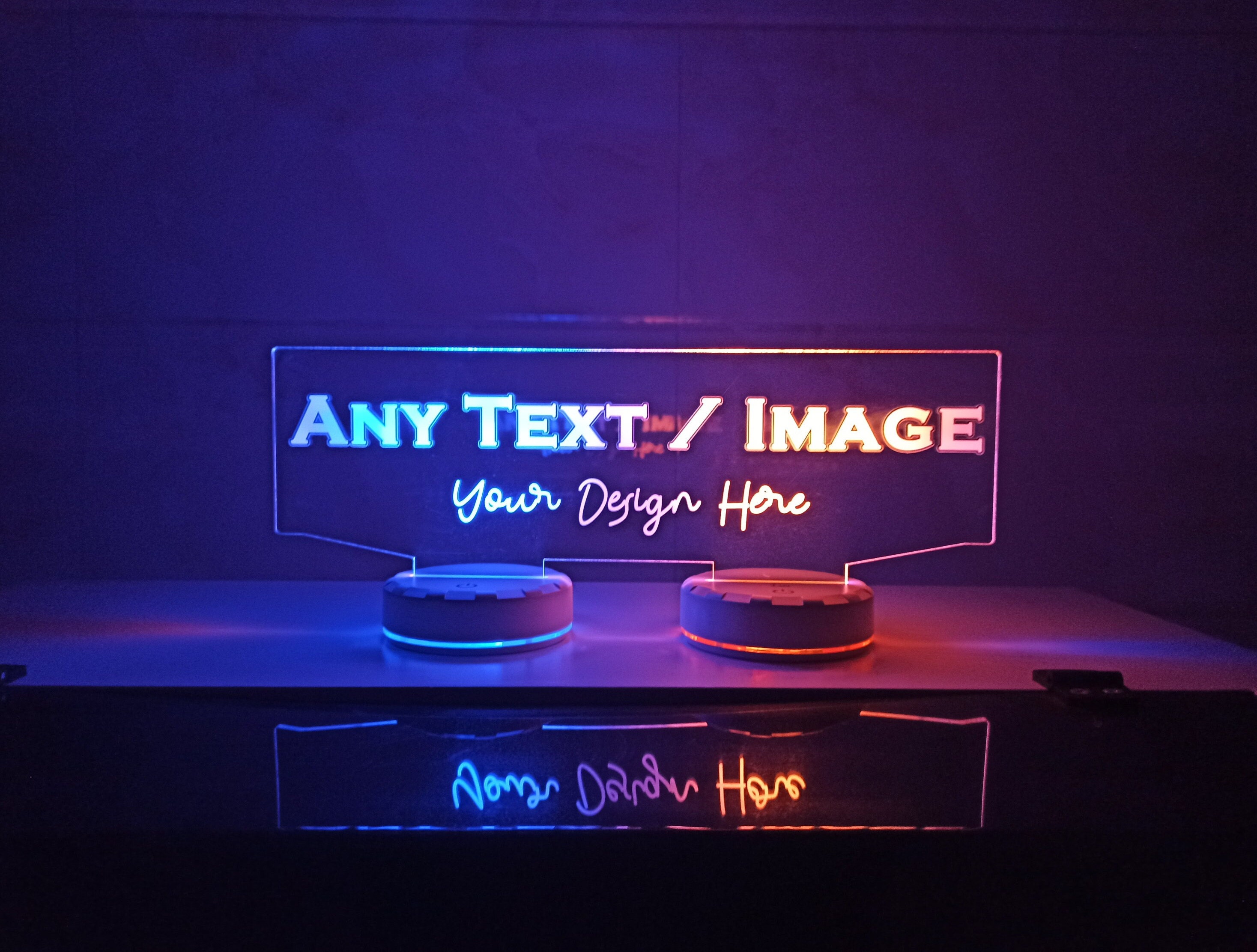 Custom LED Logo Sign, Personalized Led Night Light, LED Desk Lamp ...