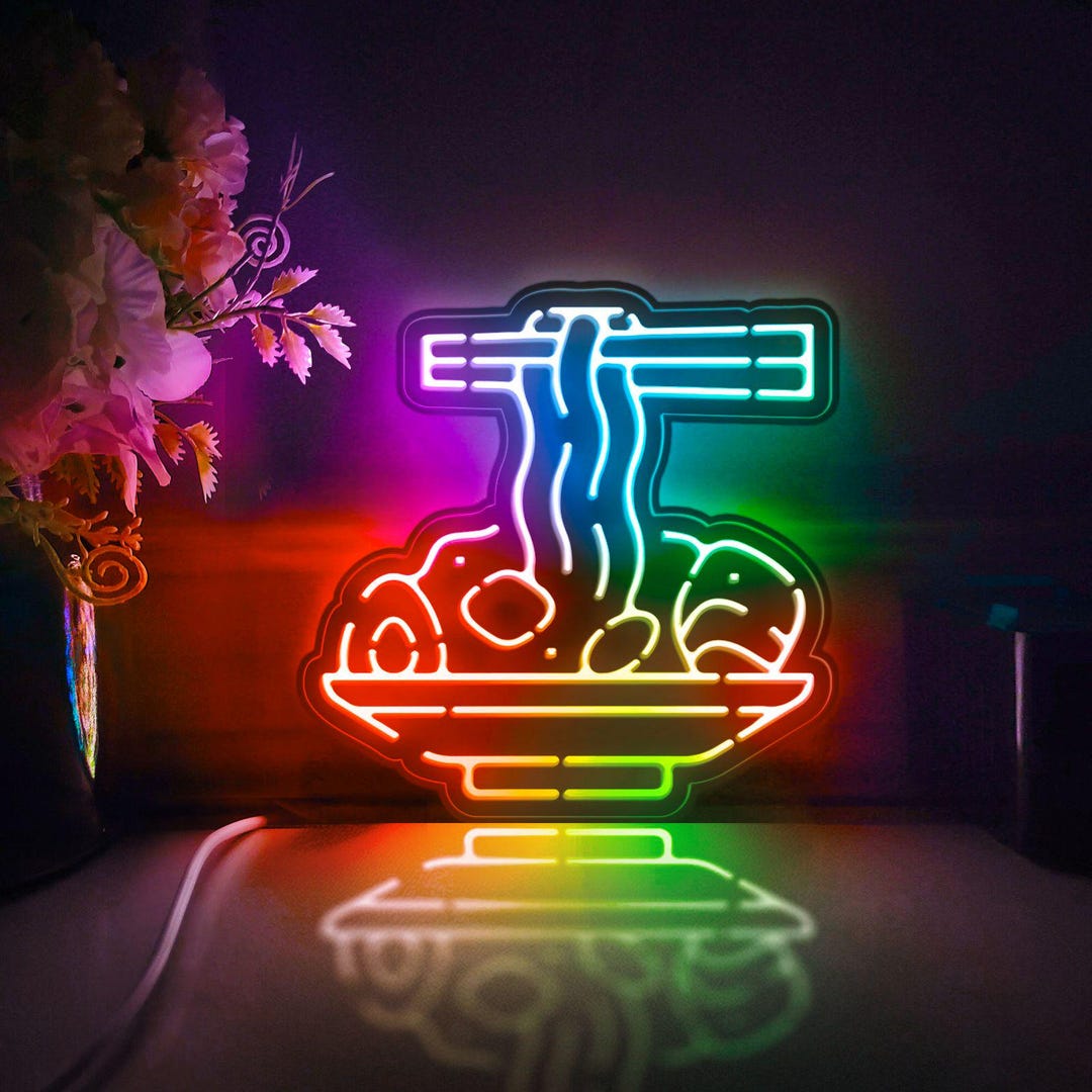 Egg Noodle Led Light Box, Noodle Wall Art Decor, Personalized Light ...