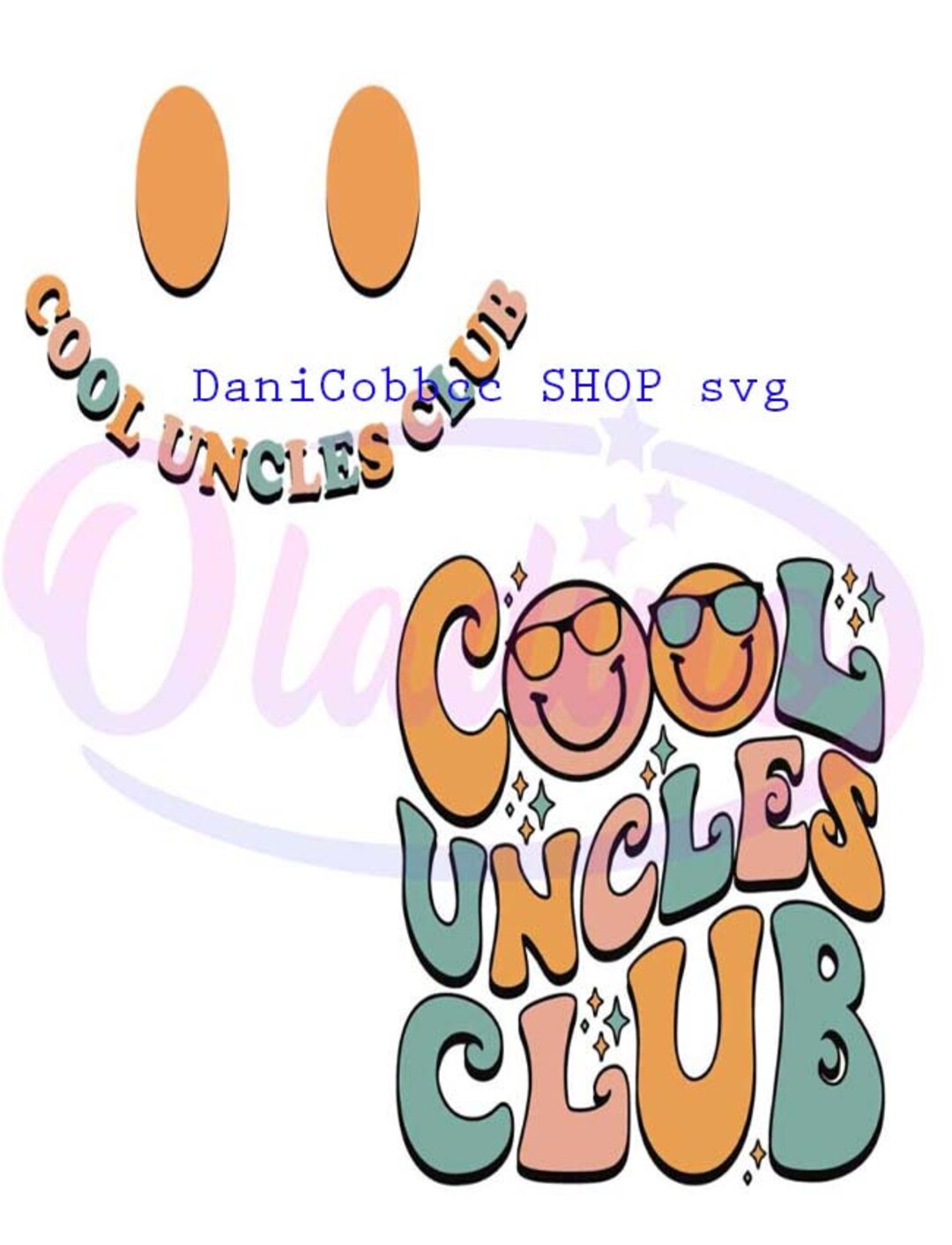 Cool Uncles Club Smiley Face Svg - Etsy