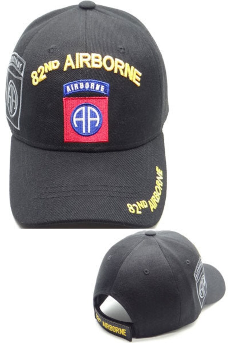 US Military 82nd Airborne Black Adjustable Baseball Hat Cap - Etsy