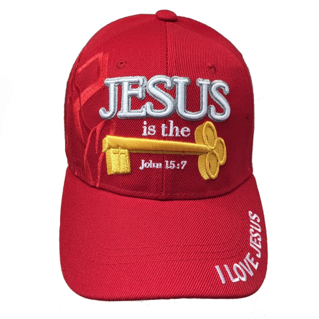 Jesus is the Key Christian Baseball Hat Cap red - Etsy