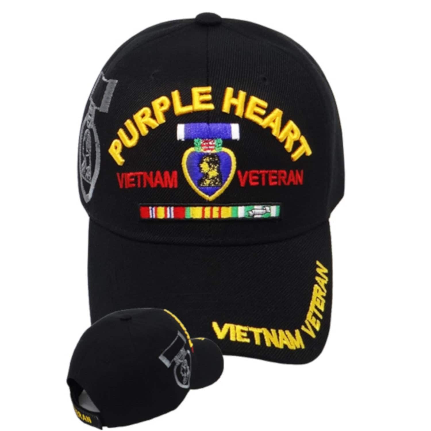 US Military Purple Heart Vietnam Veteran Baseball Hat Cap, One Size ...