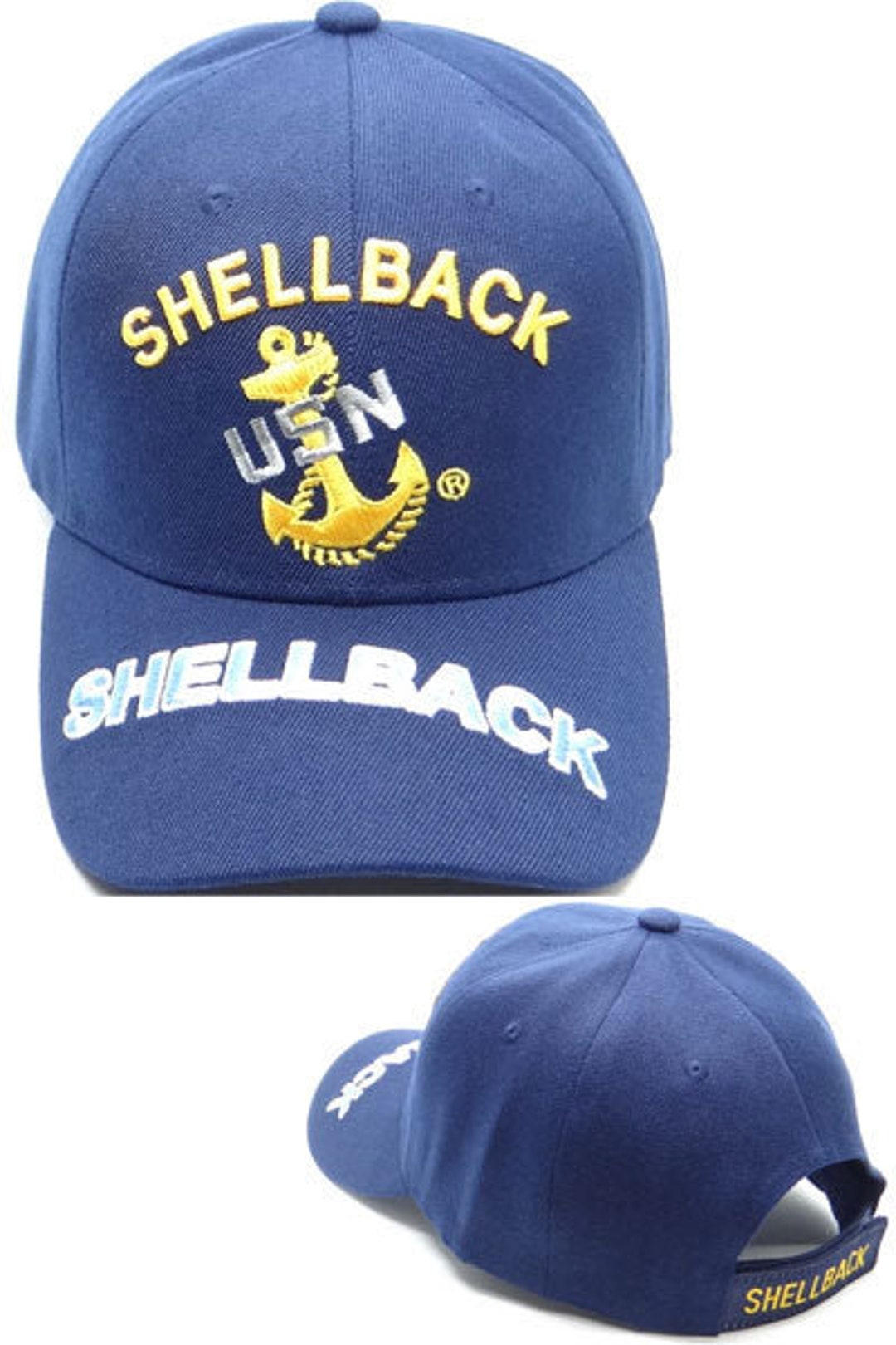 US Military Navy Shellback Blue Adjustable Baseball Hat Cap - Etsy